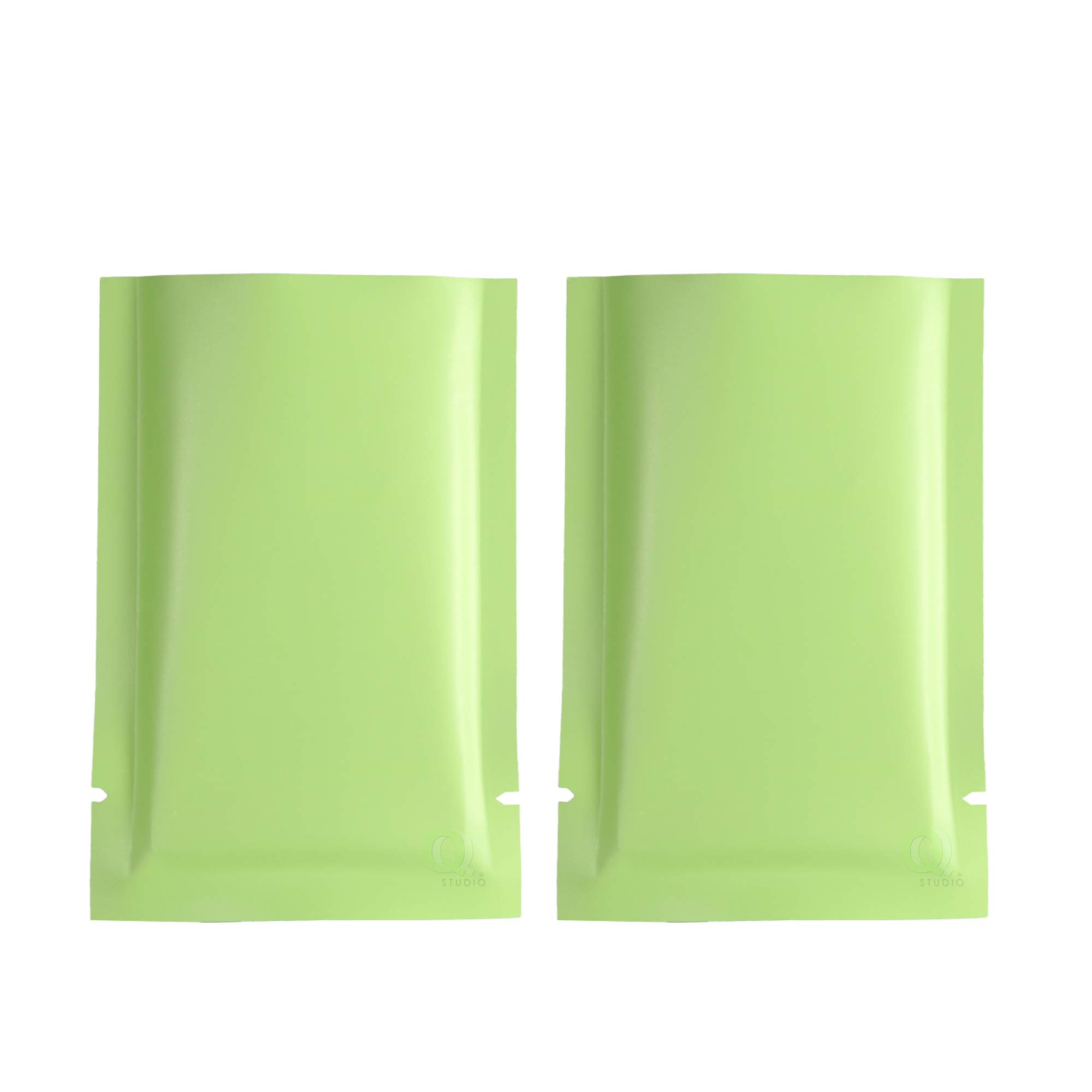 QQ Studio Matte Food-Safe Foil Heat Sealing SlickSeal™ Pouches for Confections and Candy (200 Green, 2" x 3")