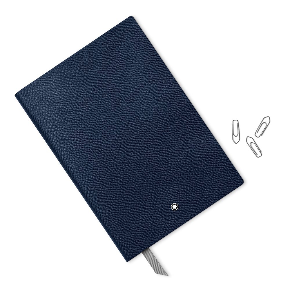 Montblanc Notebook Indigo Lined #146 Fine Stationery 113593 β Elegant Journal with Leather Binding and Ruled Pages β 1 x (5.9 x 8.2 in.)
