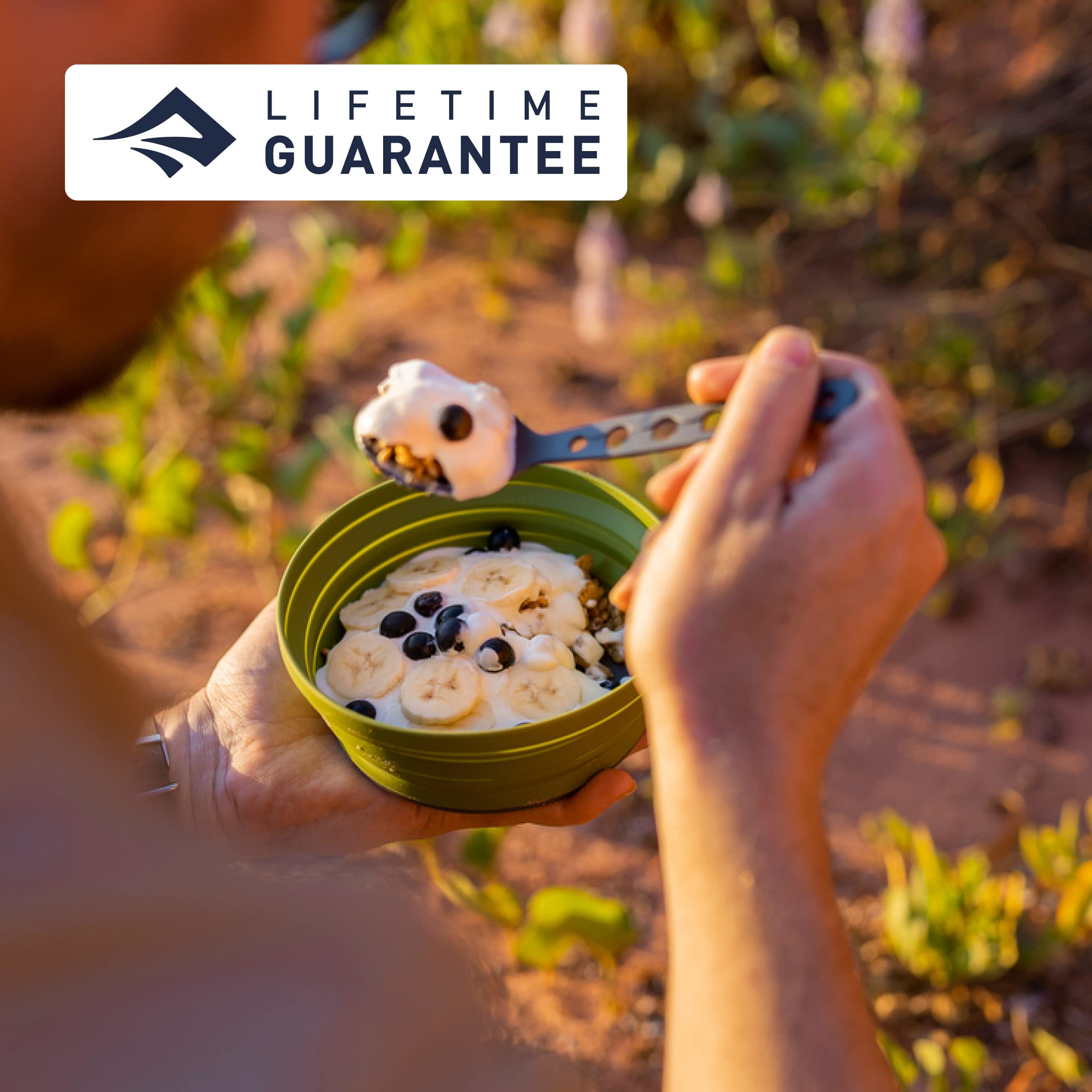 Sea to Summit X-Bowl Collapsible Silicone Camping Dish, Original (22 fl oz), Sand