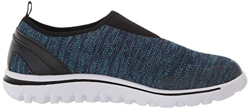 Propet Women's TravelActiv Slip-On Sneaker, Blue Heather, 7.5 X-Wide US