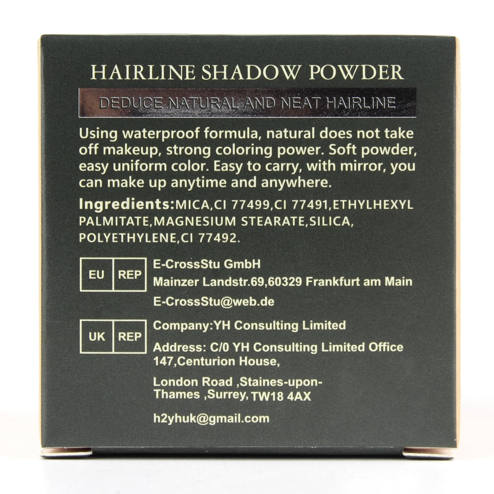 VOLLUCK Root Touch Up Hair Powder Root Cover Up Hairline Shadow Powder Stick, Root Touch Up for Thinning Hair for Women and Men, Bald Spots, Eyebrows, Beard Line, Gray