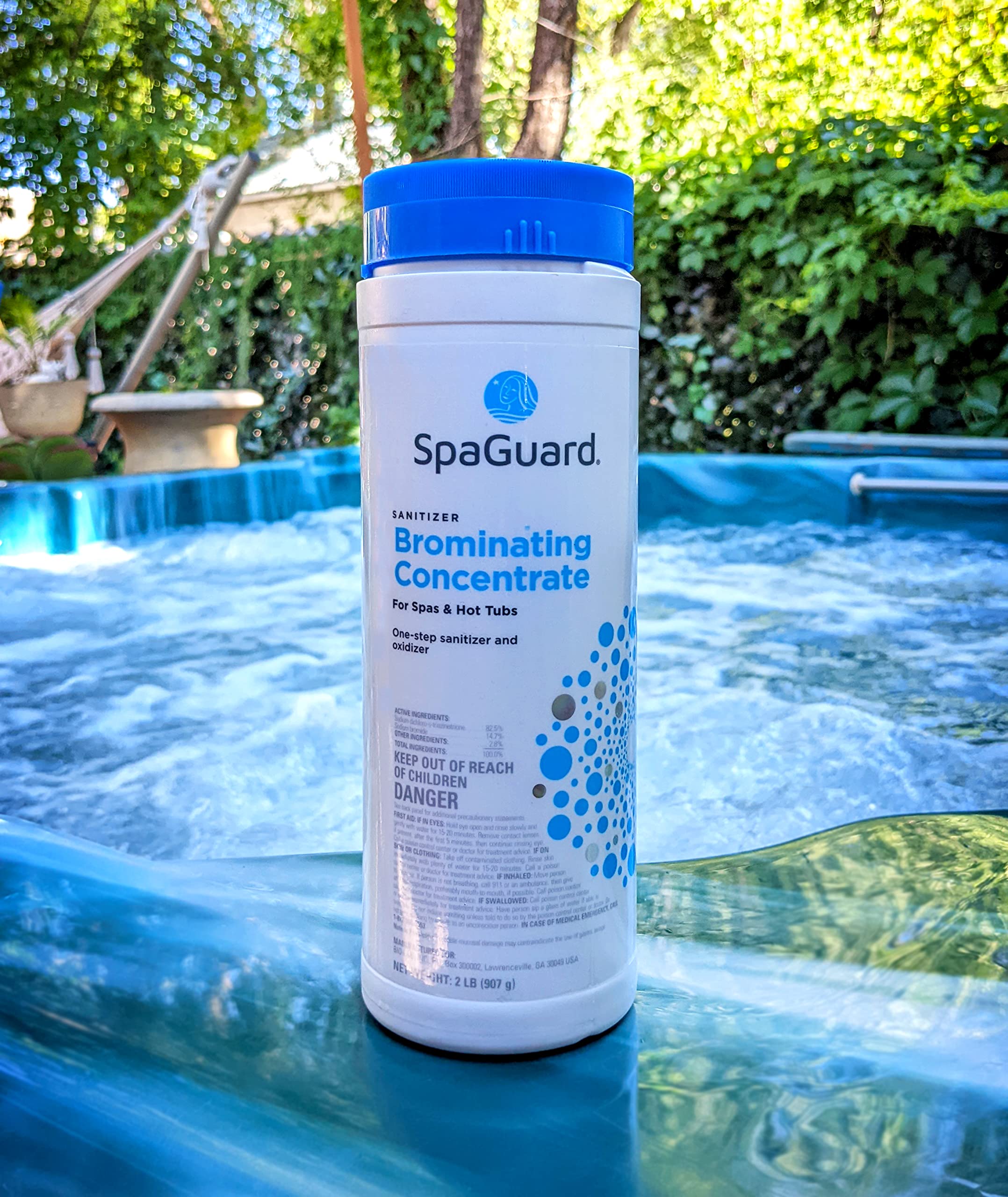 SpaGuard Brominating Concentrate 2lb Granular Hot Tub Bromine Sanitizer with Digital Spa Care Ebook (2lb)