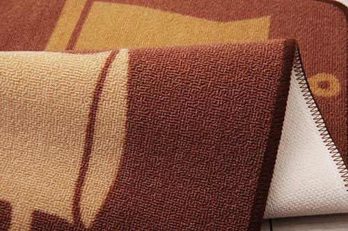 Seamersey Home and Kitchen Rugs 2 Pieces 4 Size Decorative Non-Slip Rubber Backing Doormat Runner Area Mats Sets