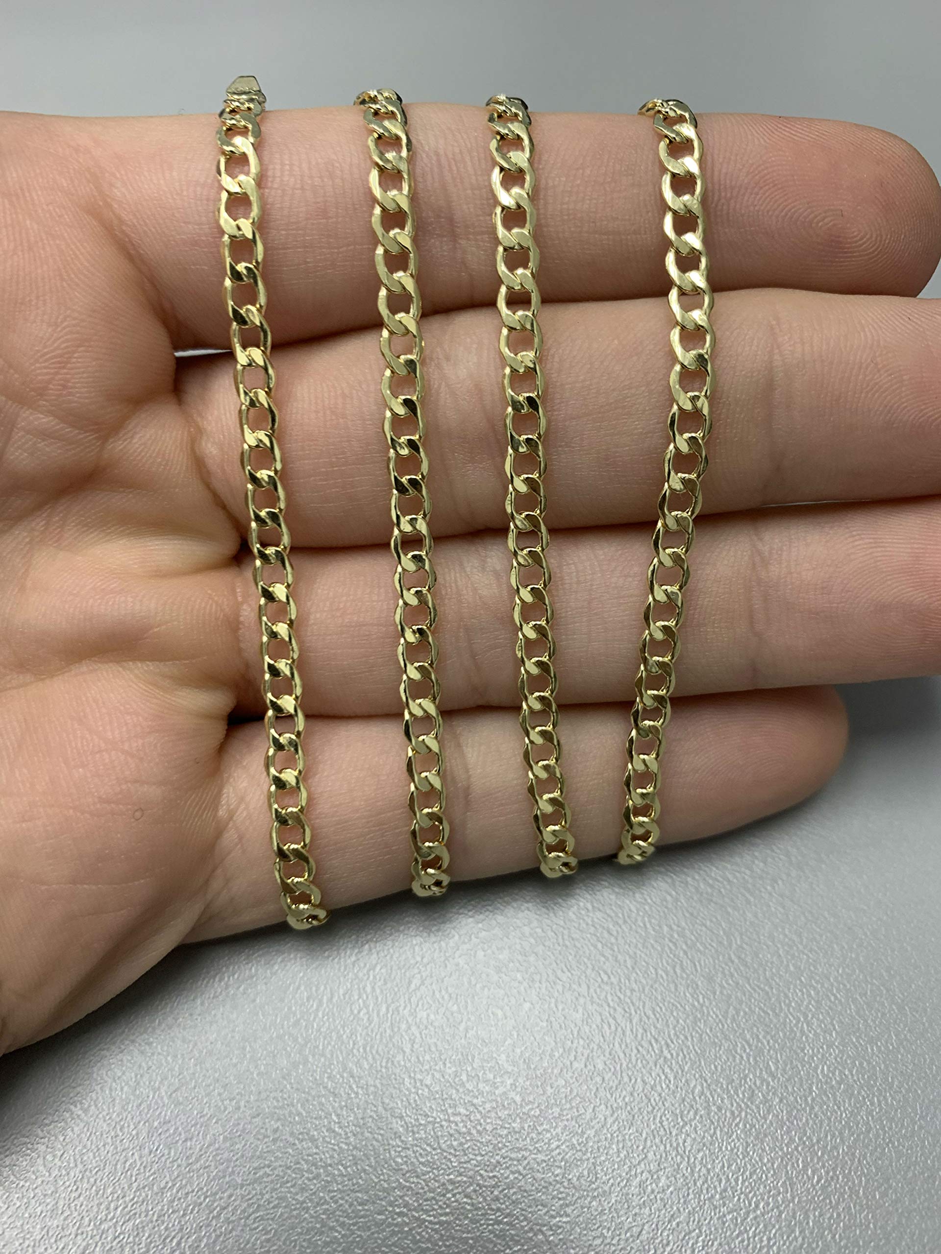Orostar 10K Yellow Gold 3.6mm Curb Chain Necklace, 7" - 30" (18)