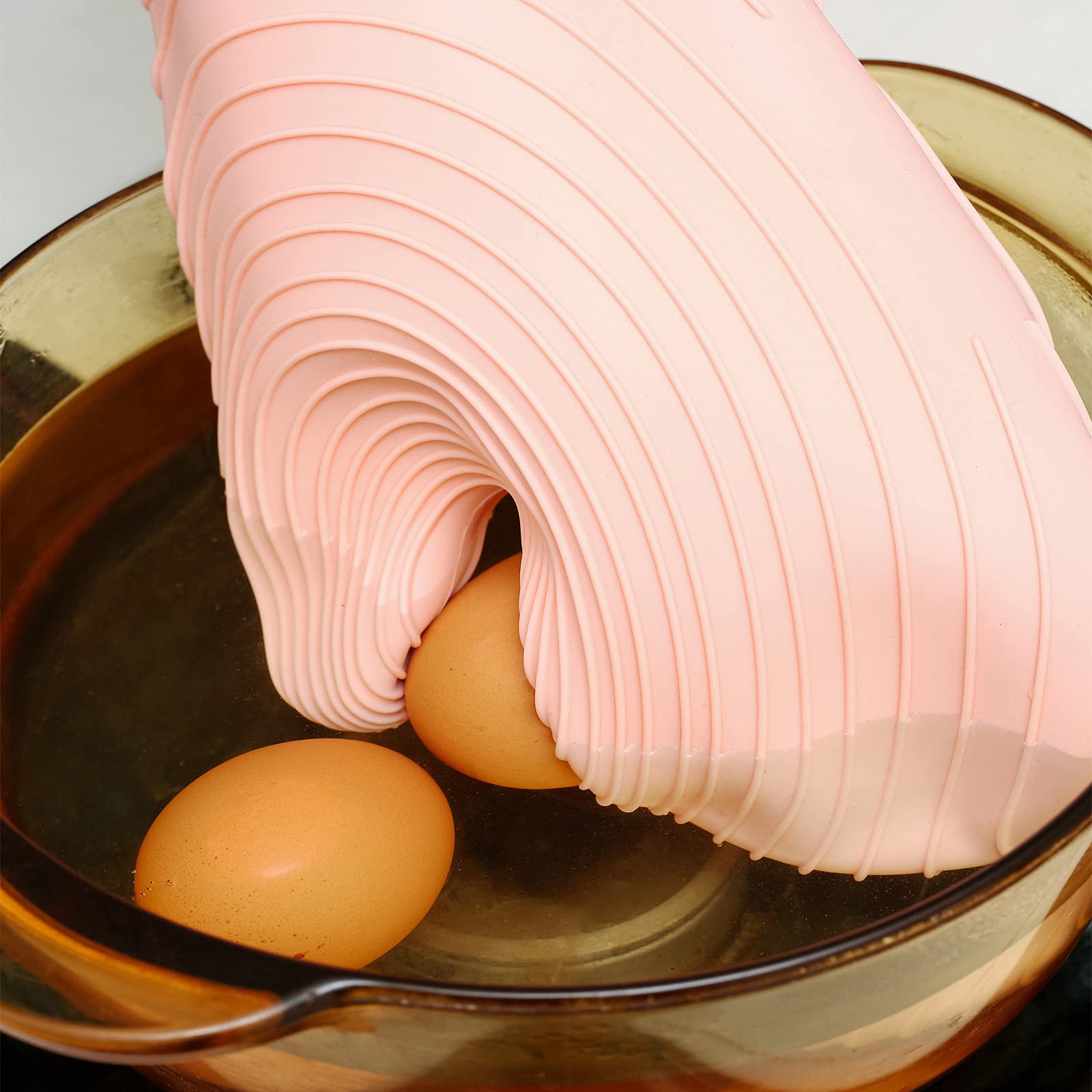 Silicone Oven Mitts with Extra Long Cuff and Comfort Lining,Oven Mitts with Quilted Liner, Heat Resistant Flexible Oven Mitt for Kitchen Baking Cooking,Machine Washable,1 Pair,13.5 Inch,Pink