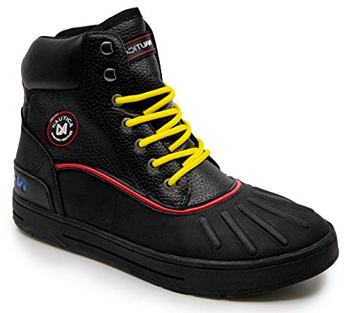 NAUTICA Mens Padden Weather-Resistant Snow, Lace-Up Insulated Duck Boot-Black-10