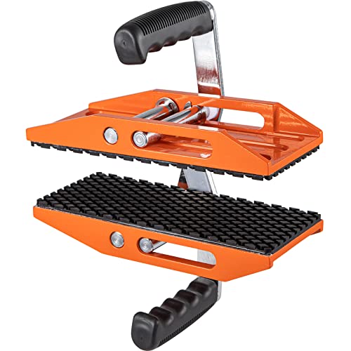 VEVOR 2 PCS Double Handed Stone Carrying Clamps, 2.36 inch (60mm) Granite Lifting Tools with Slip-proof Rubber Pads, 550 lbs Loading Capacity for Moving Marble, Glass, Slabs and Plywood