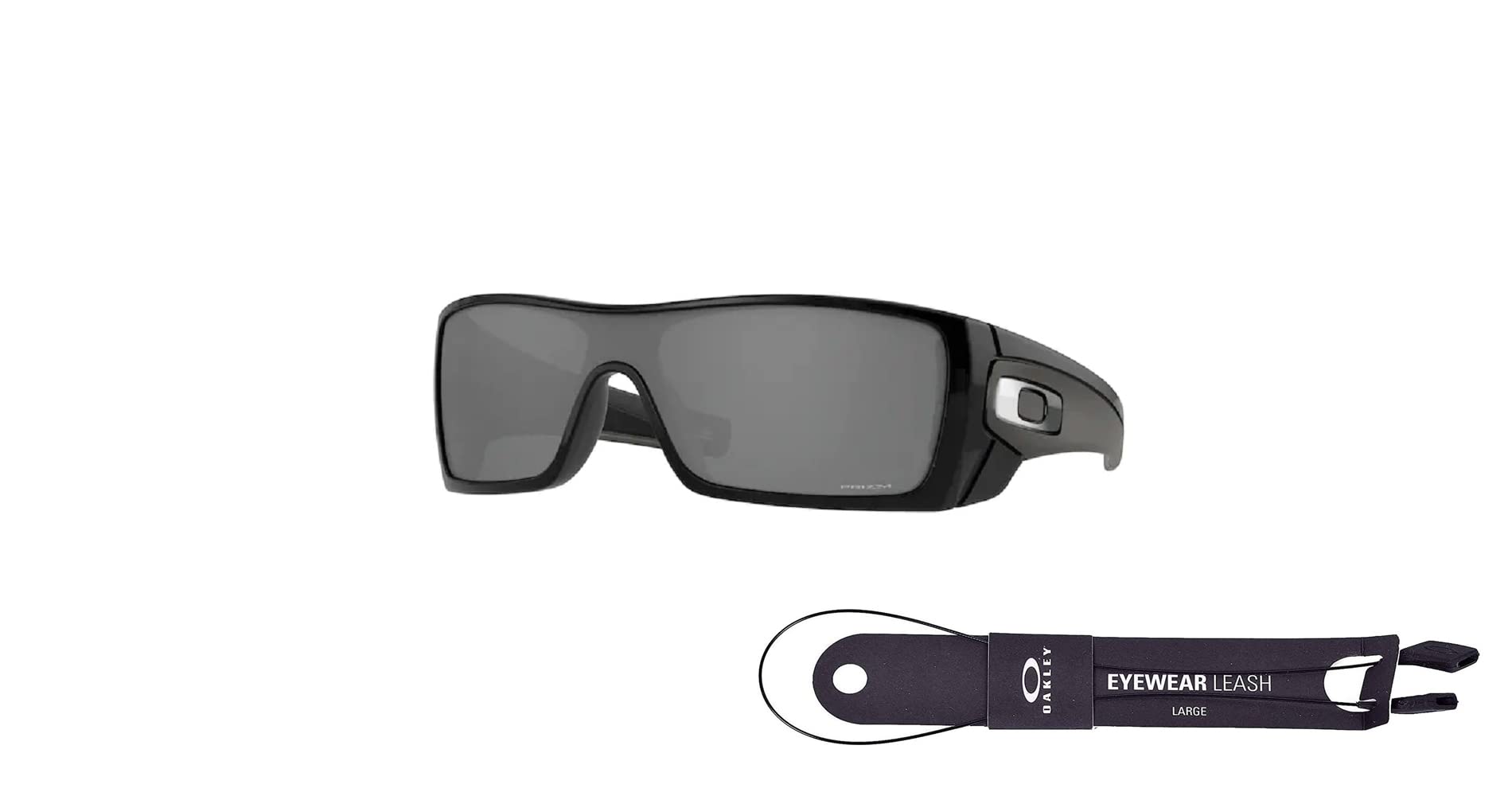 Oakley Bundle: OO 9101 BATWOLF 910162 OO9101 Matte Black Camo 62 + $15 value Free Accessory Shiny Black leash kit