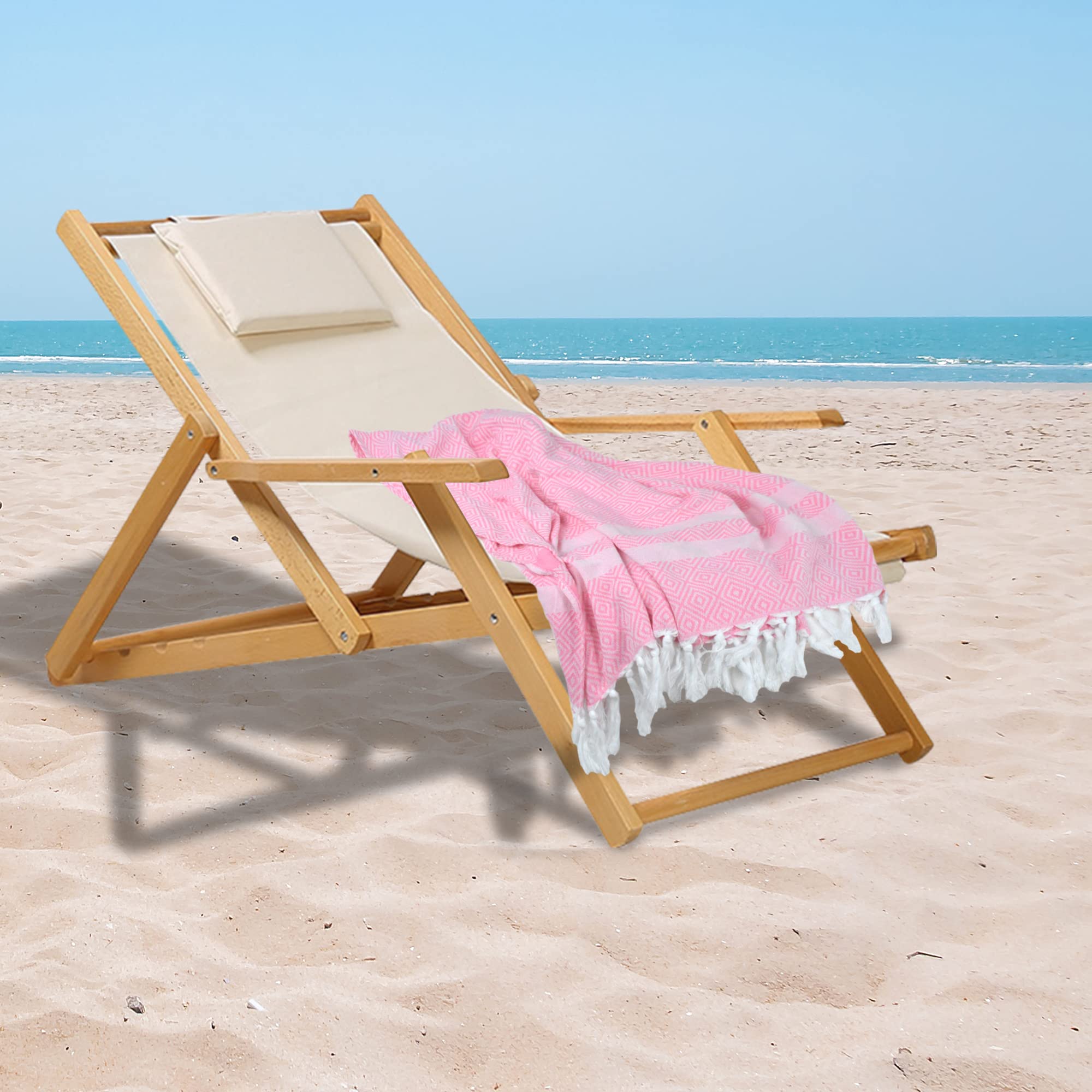 NakedCloud Turkish Beach Towel with Storage bag 39 x 71 Inches, Quick Dry Diamond Weave Cotton Towel Blanket for Bath,Beach,Pool,Lightweight Large Oversized Turkish Beach Blanket(Pink)