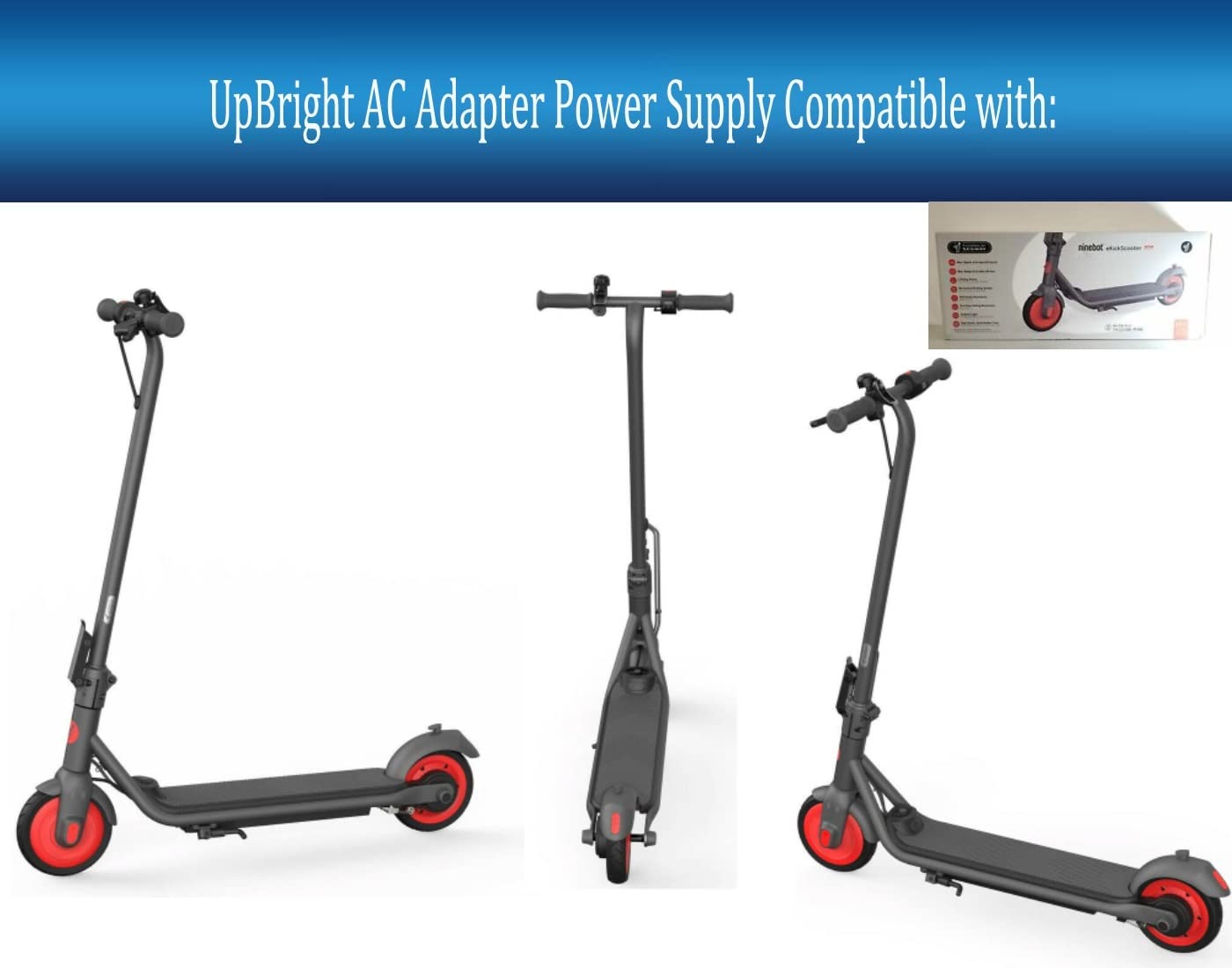 UpBright 25.2V AC/DC Adapter Compatible with Segway Ninebot Zing C8 C10 C20 E8 E10 E12 C Z Series ZINGC8 ZINGC10 ZINGC20 082-07-0012 21.6V Li-ion Battery eKickScooter Electric Scooter 24.2V Power