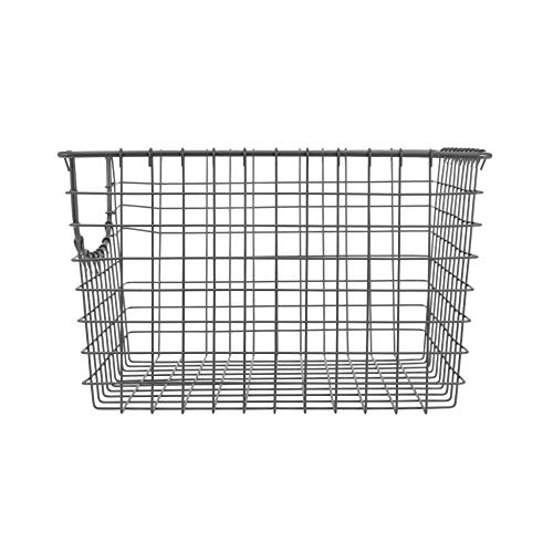 Spectrum Diversified Scoop Wire Storage Basket, Medium, Industrial Gray, 6-Pack