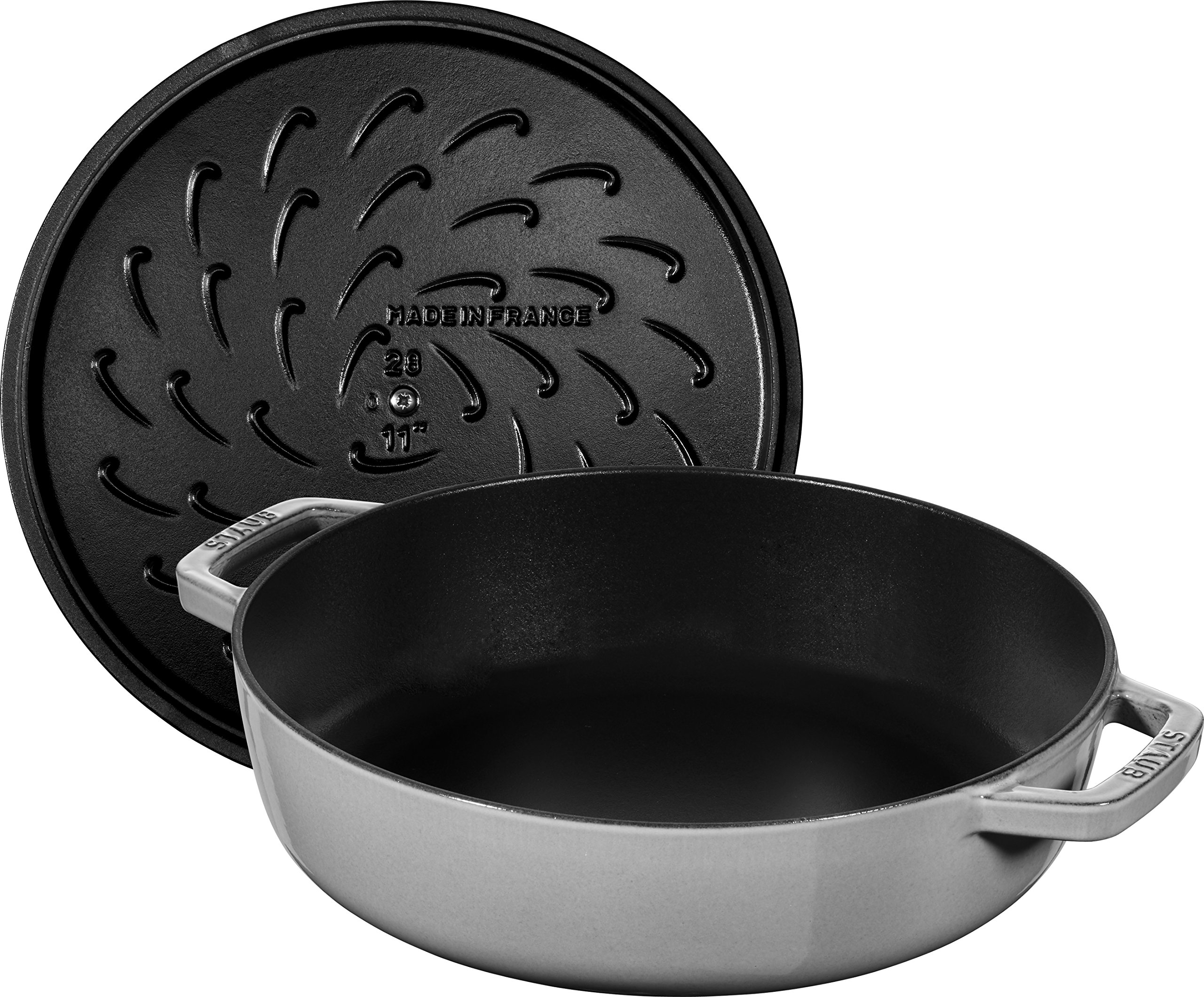 Staub 12612418 – Bräter Chistera 24 cm grau induktionsgeeignet 40511 – 471 – 0 (H. Nr.)
