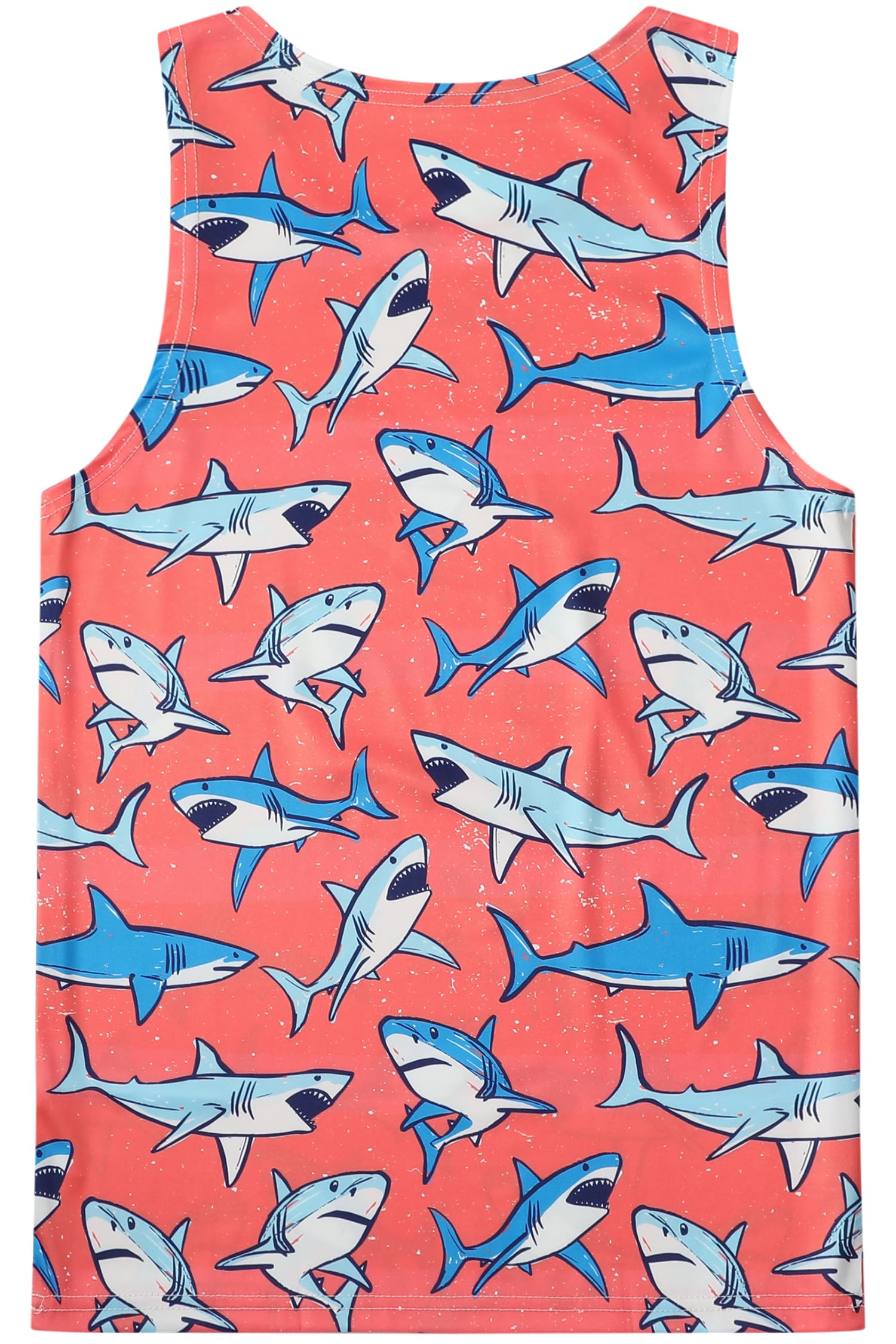 Mens Tank Tops Funny Graphic Tank Tops for Men 3D Printed Cool Summer Beach Sleeveless Mens Shark Tank Top Undershirt