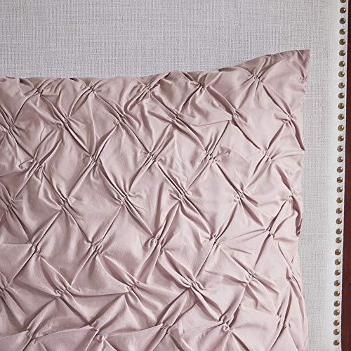 Madison Park Cassandra Cotton Blend Comforter Set - Feminine Design Colorful Floral Print, All Season Down Alternative Bedding Layer and Matching Shams, California King, Blush 8 Piece