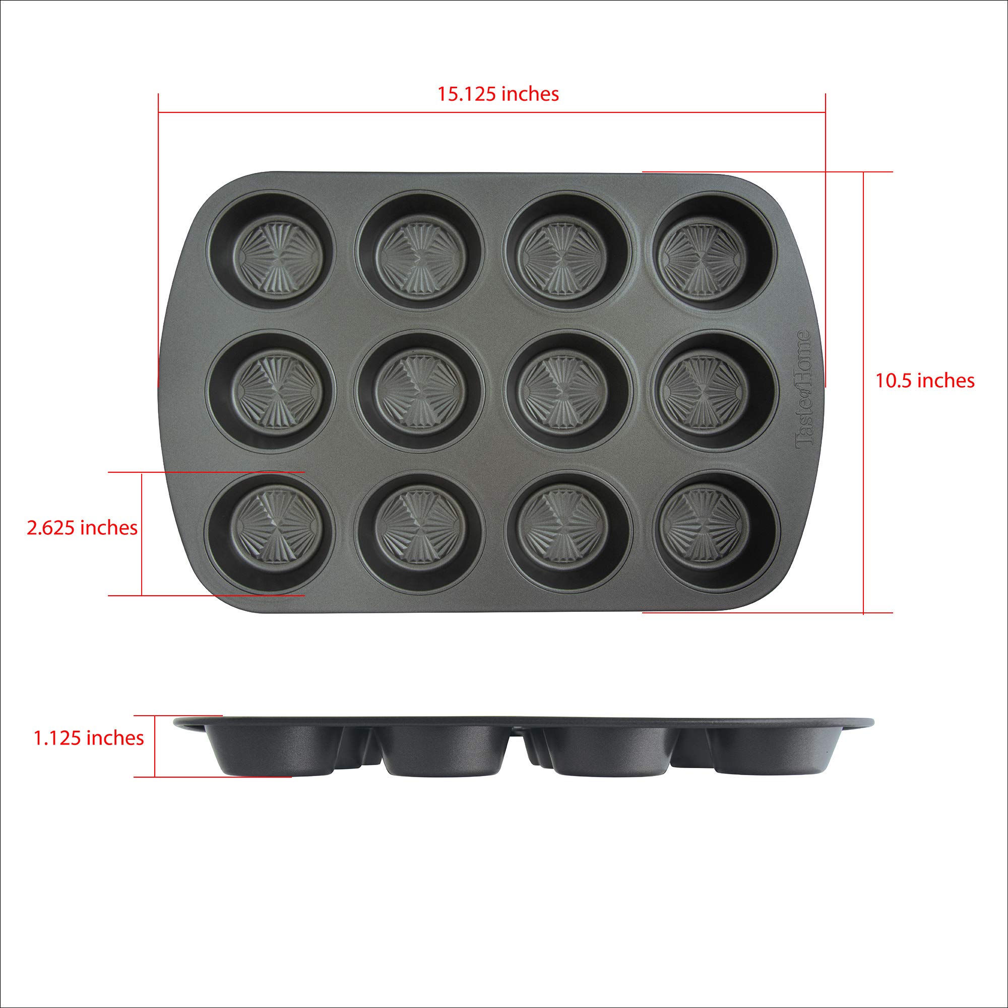 Taste of HomeĀ® Set of 2-12-cup Non-Stick Metal Muffin Pan