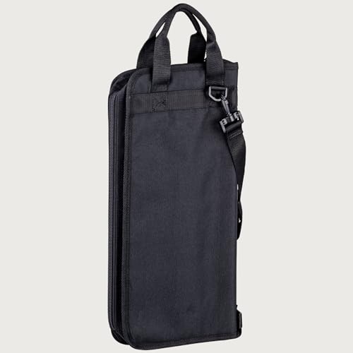 Meinl Percussion Drum Stick Bag with Extra Outside Pocket and Floor Tom Hooks β for Mallets, Brushes and Accessories, Black, Standard (MSB-1)