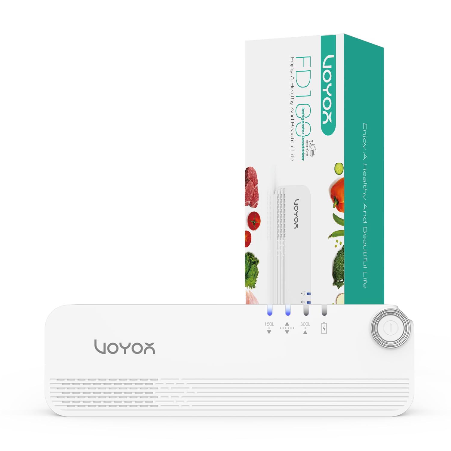 VOYOR Fridge Deodorizer Mini Refrigerator Deodorizer more Effective than Charcoal Bags & Baking Soda Fridge Odor Eliminator for Cabinet, Car, Wardrobe Rechargeable Refrigerator Odor Eliminator FD100