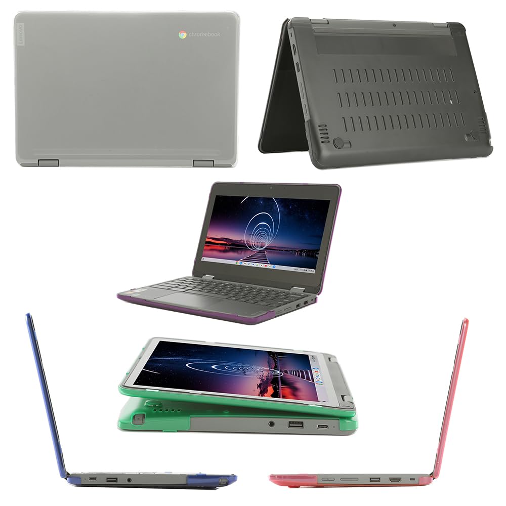 mCover Hard Shell Case ONLY Compatible for 2023~2024 11.6" Lenovo Chromebook 300E Yoga Gen4 / 100E Gen 4 Laptop (NOT fitting ANY other Lenovo models) - Black