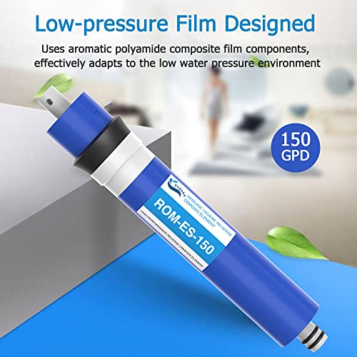 Vegebe 150 GPD RO Membrane Filter 12"x2" Reverse Osmosis Membrane Element Replacement Fits Under Sink RO Drinking Water Filter Filtration Purifier System, 1 Pack