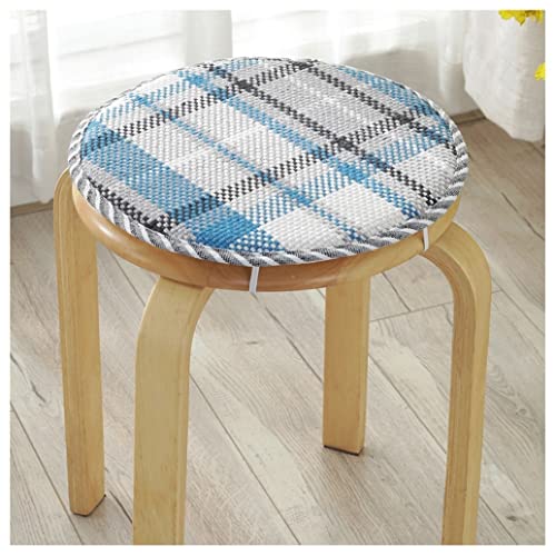 Round Stool Cushions Small Chair Pads for Dining Kitchen Chairs Seat Pads with Ties for High Stool Bistro Bar Seat ( Color : Color 7 , Size : 30cm )