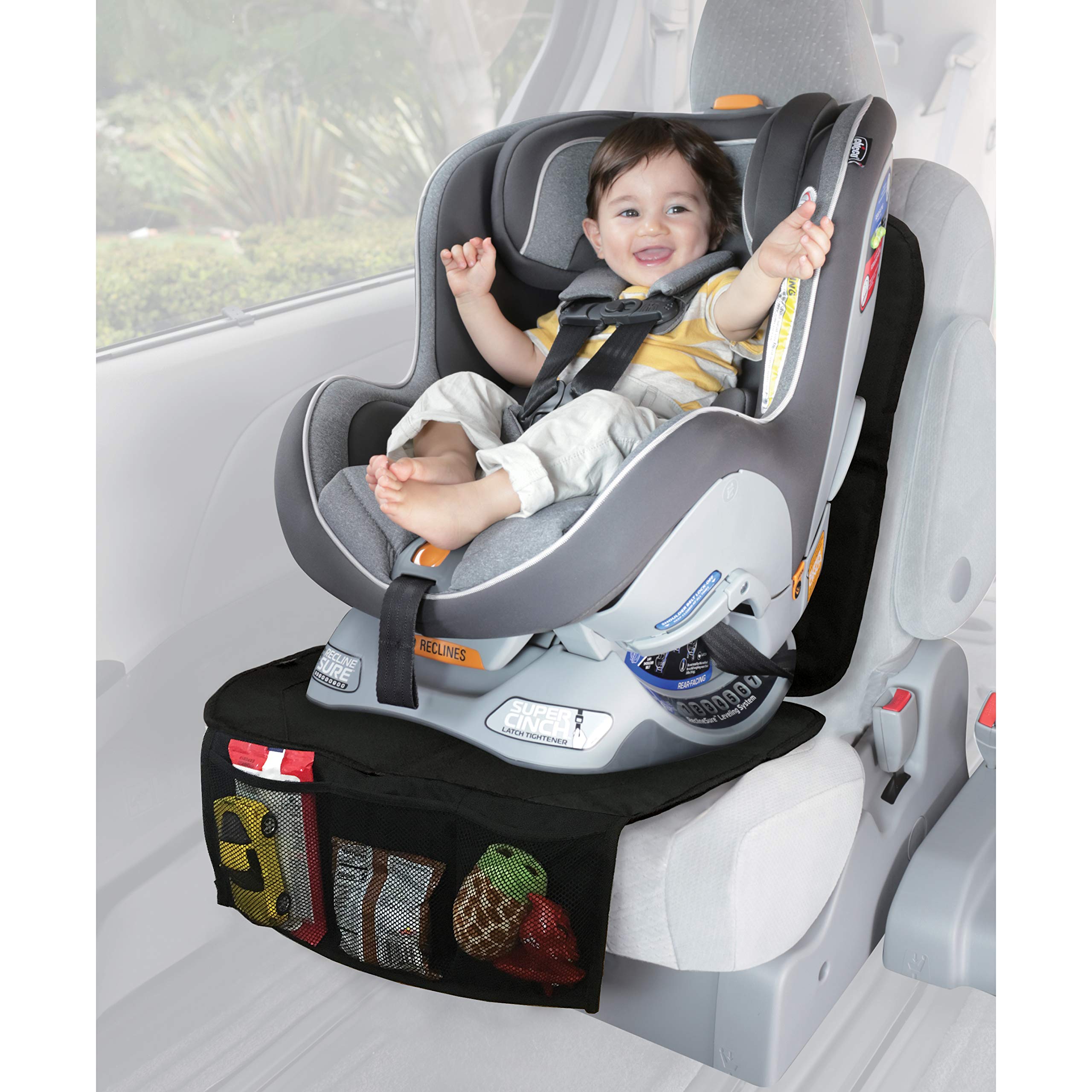 Nuby Car Seat Protector with Storage Pouch
