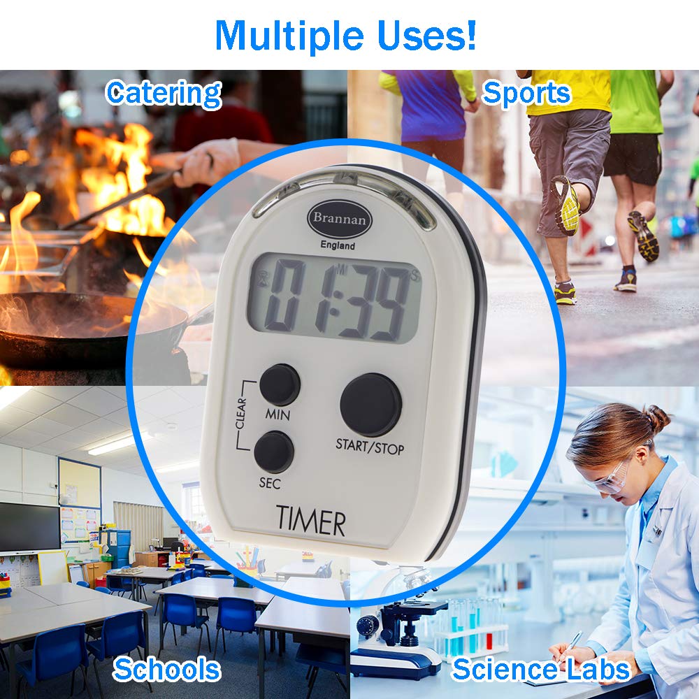 Visual Timer Multi Function with Vibrating Audible and Flashing Alarm - Seniors Countdown Timer Ideal for The Visually and Hearing Impaired