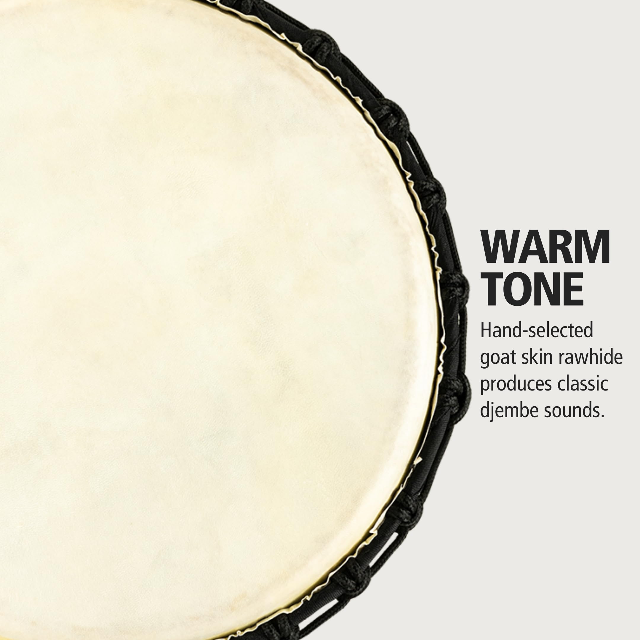 Meinl Percussion Djembe Hand Drum Circle Instrument, Carved Mahogany Headliner Series β NOT Made in China β African Mali Weave Ropes, 2-Year Warranty, Congo, Extra-Large (HDJ1-XL)