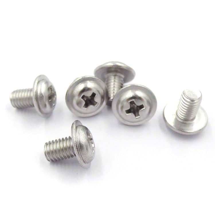 VizGiz 100 Pack M3x5mm Screw Caddy Hard Drive Screws 3mmx5mm with Washer PSU PWM Mounting Flat Phillips Head for 2.5 3.5 inch HDD SDD Holder Laptop Computer Floppy DVD ROM Bay Motherboard PC Chassis