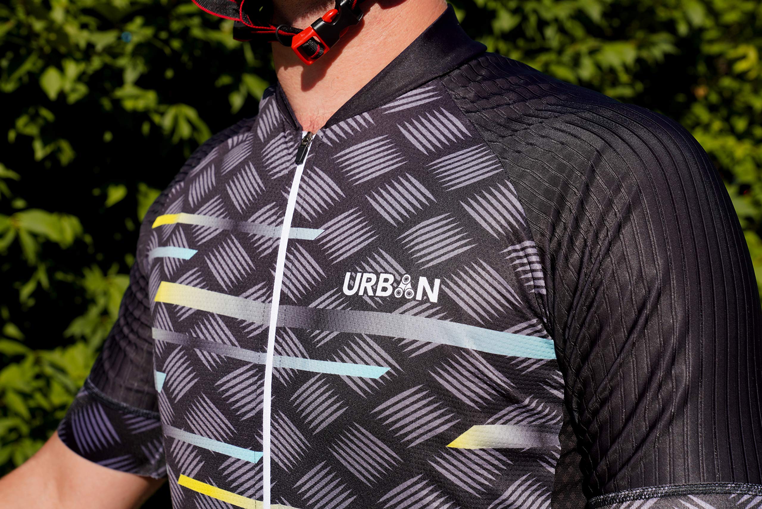 Men’s Pro Urban Cycling Short Sleeve Jersey, Bib Shorts, or Kit Bundle (Large, Carbide Black Jersey & Bib Shorts Set)