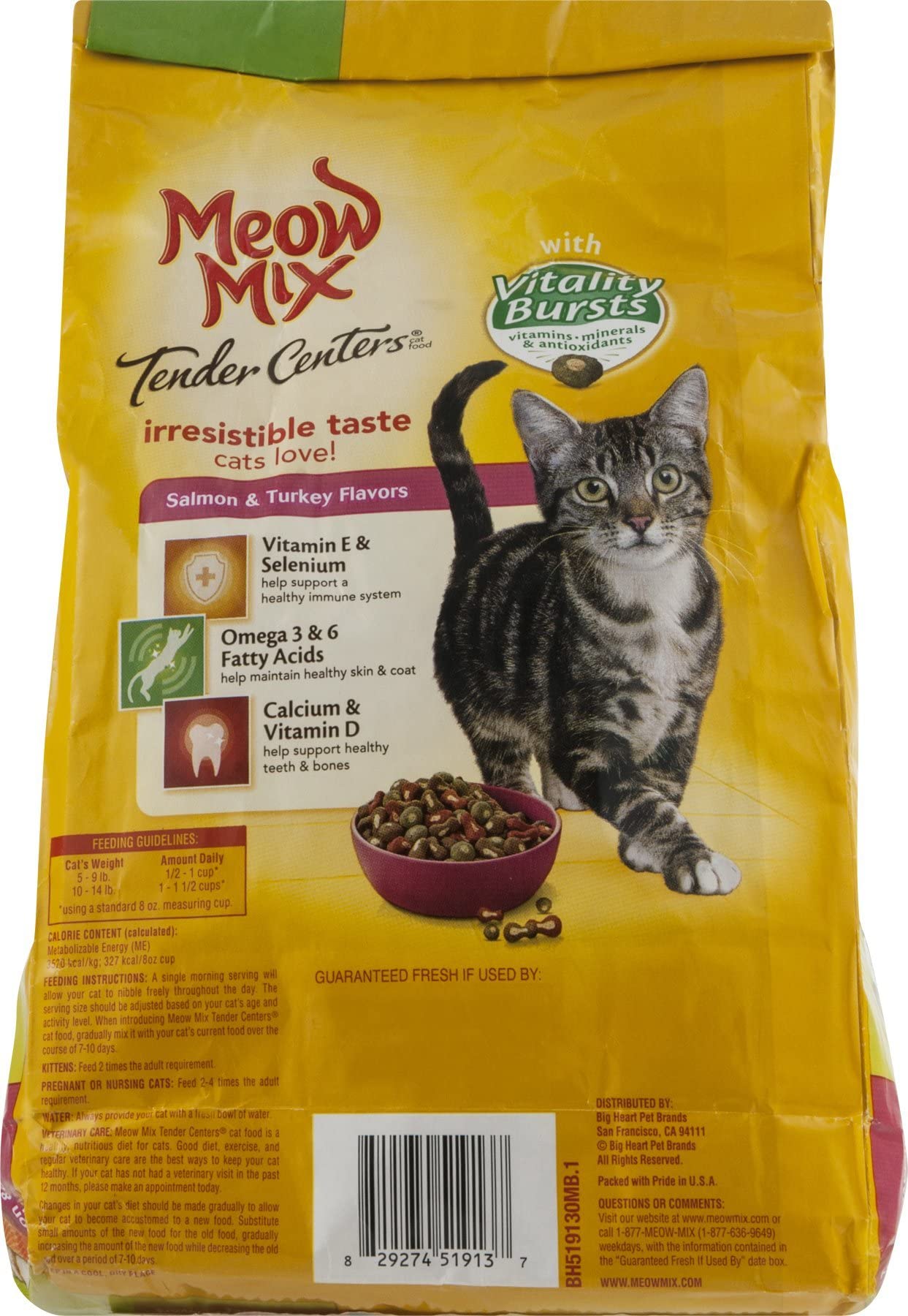 Meow Mix J.M Smucker Company-Big Heart 799511 6/3 Tender Center with Vitality Burst
