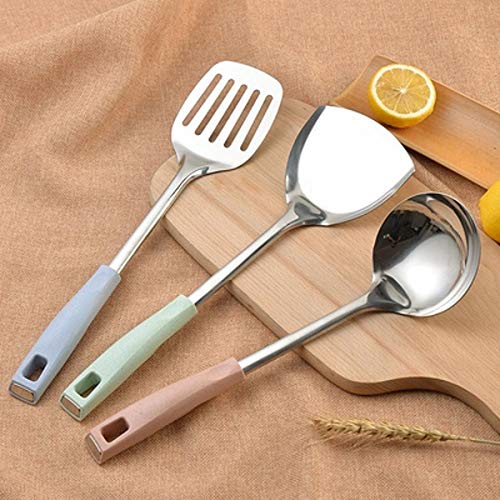 LMMDP 1 Set Sstainless Steel Cookware Shovel Spoon Non Stick Kitchenware Cooking Supplies Kitchen Utensil for Home