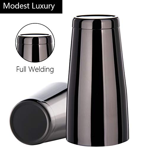 Stainless Steel Boston Shaker - 2-piece 18oz & 28oz Professional Bartender Cocktail Shaker Bartender Shaker Kit - CTSK0013 (Black)