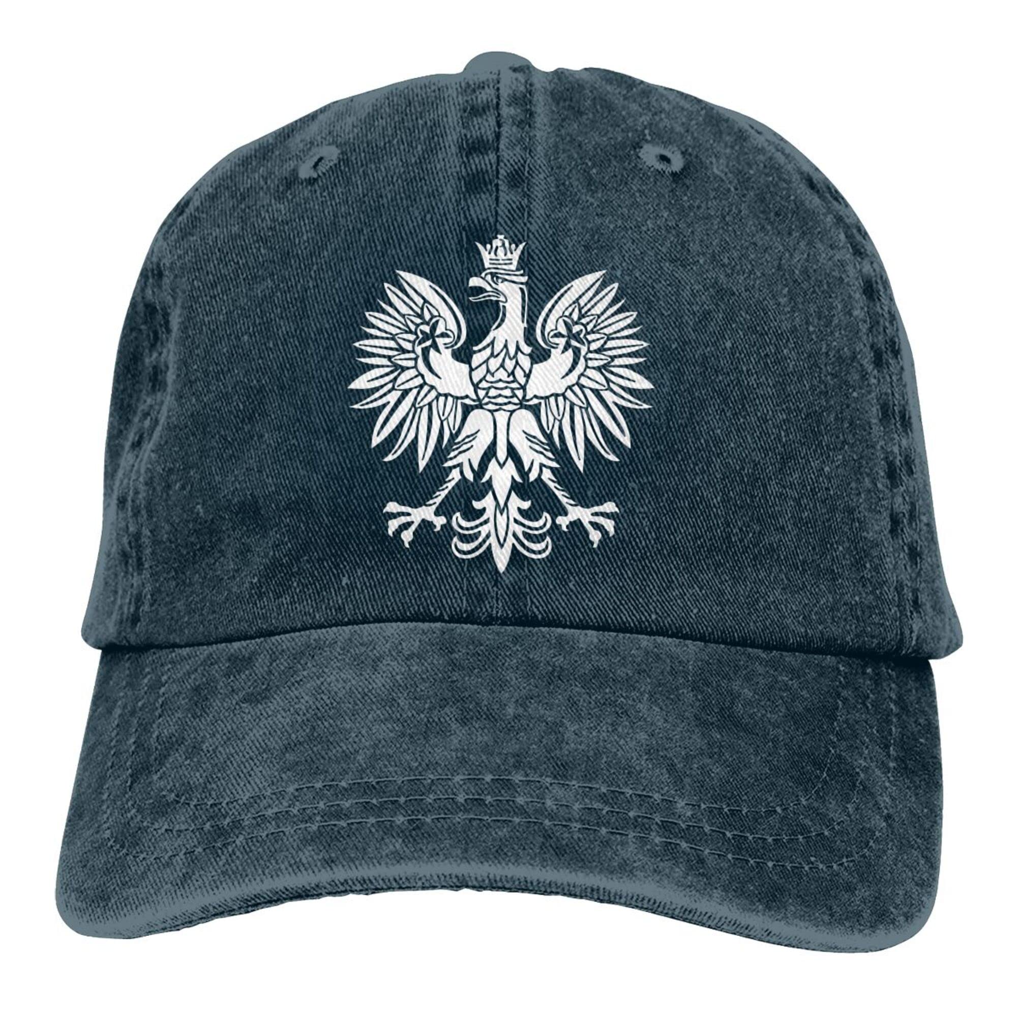Polska Eagle Poland Pride Baseball Hat Funny Sports Hats Trucker Cap Retro Adjustable Magic Buckle Dad Caps Navy