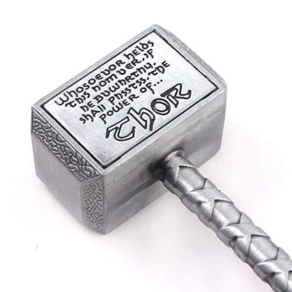 VNFLY Hammer Keychain Bottle Opener, Beer Gifts Bottle Opener for Men, Husband, Dad, Grandpa, Boyfriend (Silver)