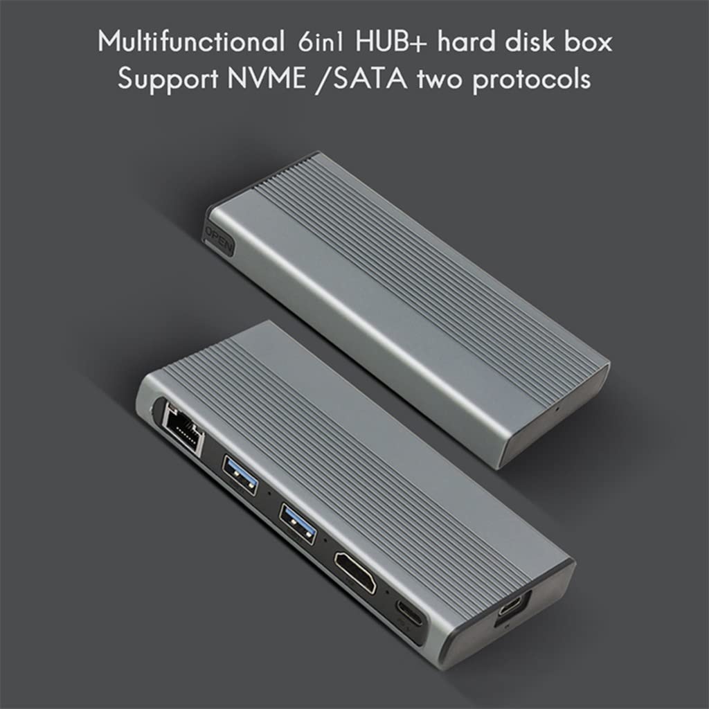 ZSEDP USB C HUB Type C 3.1 to M.2 30Hz 1 10Gbps M.2 SSD Case Enclosure USB C HUB Splitter R Adapter