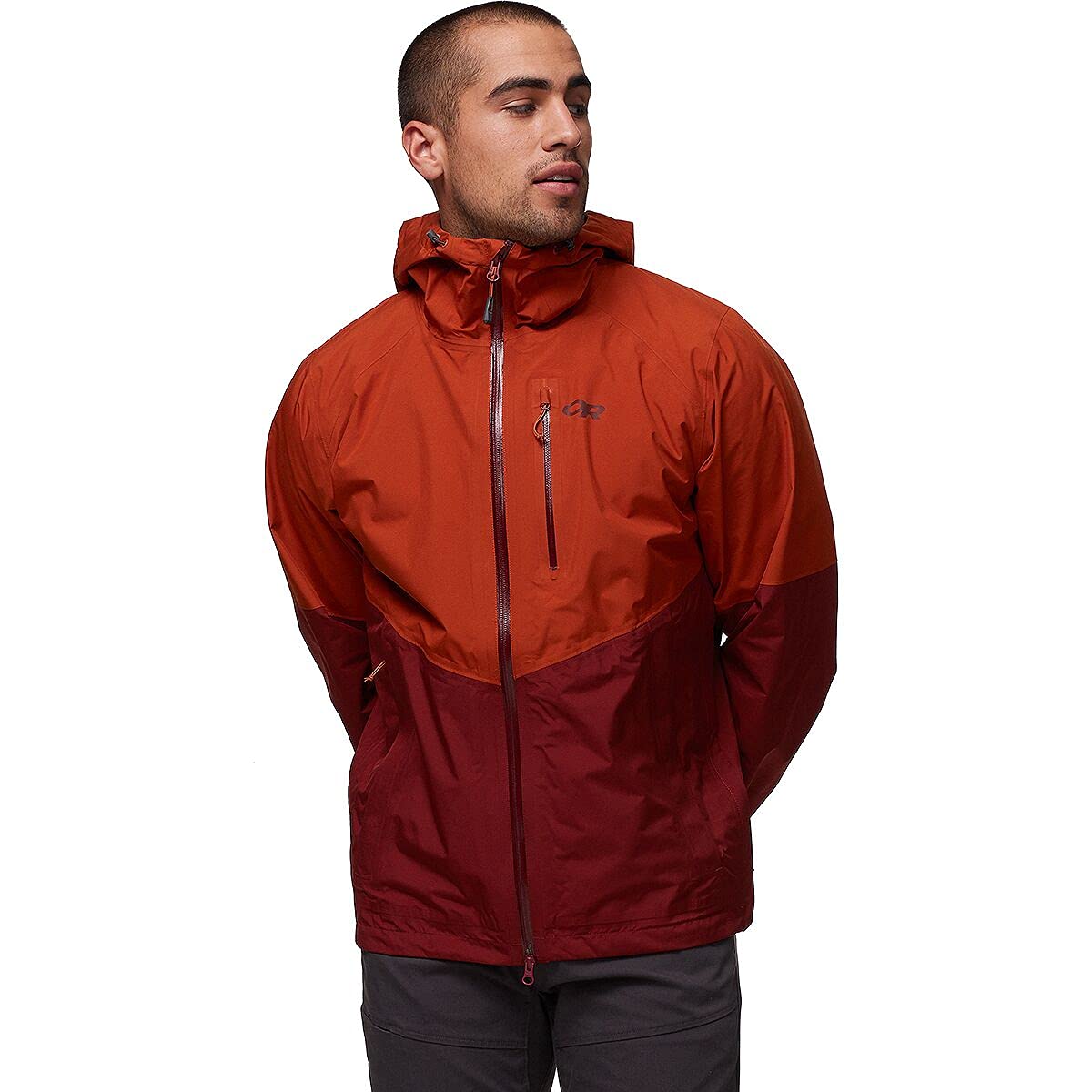 Outdoor Research Men’s Foray Lightweight Hooded Packable Rain Jacket