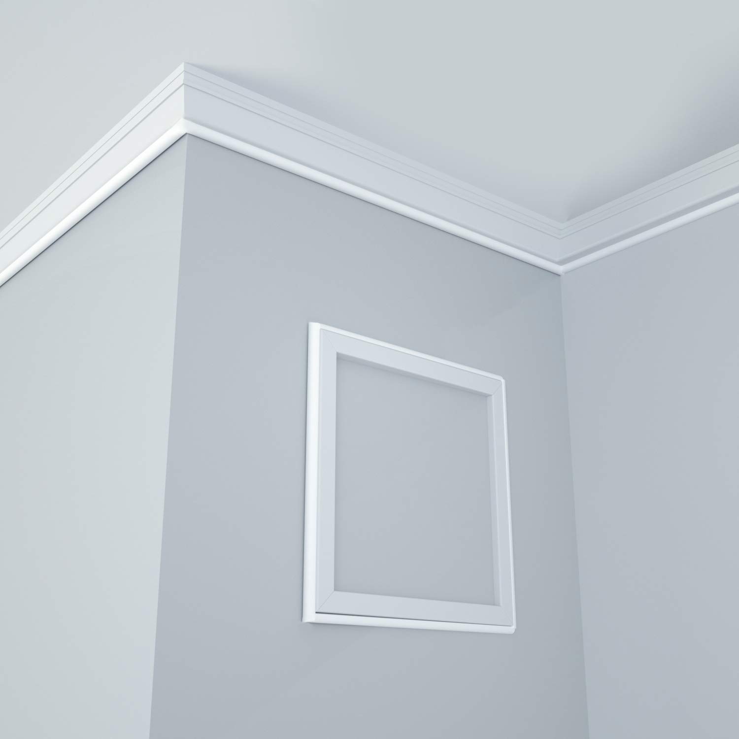NeatiEase Flexible Quarter Round Molding Self Adhesive, Peel and Stick Waterproof Molding Trim Caulk Strip for Wall Edge Corner, Cabinet Edge, Ceilings Edge, Countertops (White, 16 FT)
