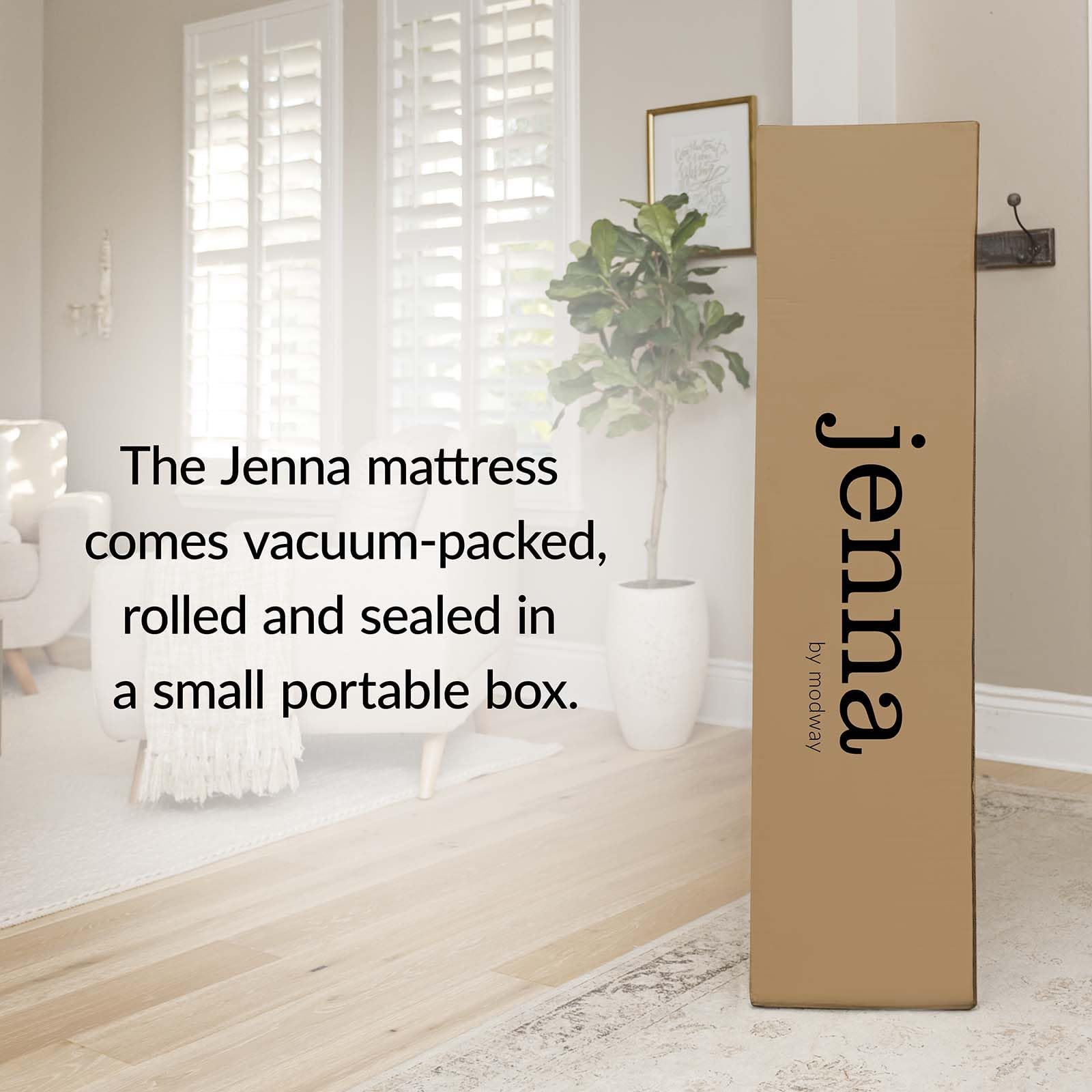 Modway Jenna 14β Innerspring and Memory Foam King Mattress With Individually Encased Coils, White