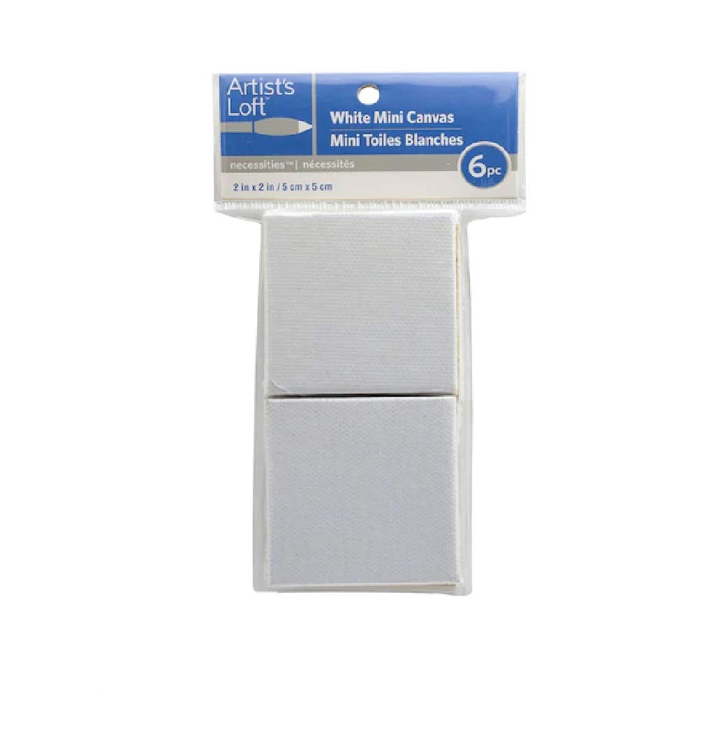 Necessities 2" x 2" Mini Canvas 6ct. by Artist's Loft (White)