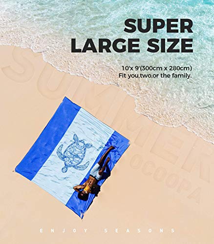 OCOOPA Beach Blanket - Sand-Free, Quick-Drying, Large & Compact - Perfect for Beach Yoga, Outdoor Music Festivals, Travel & Camping Gifts
