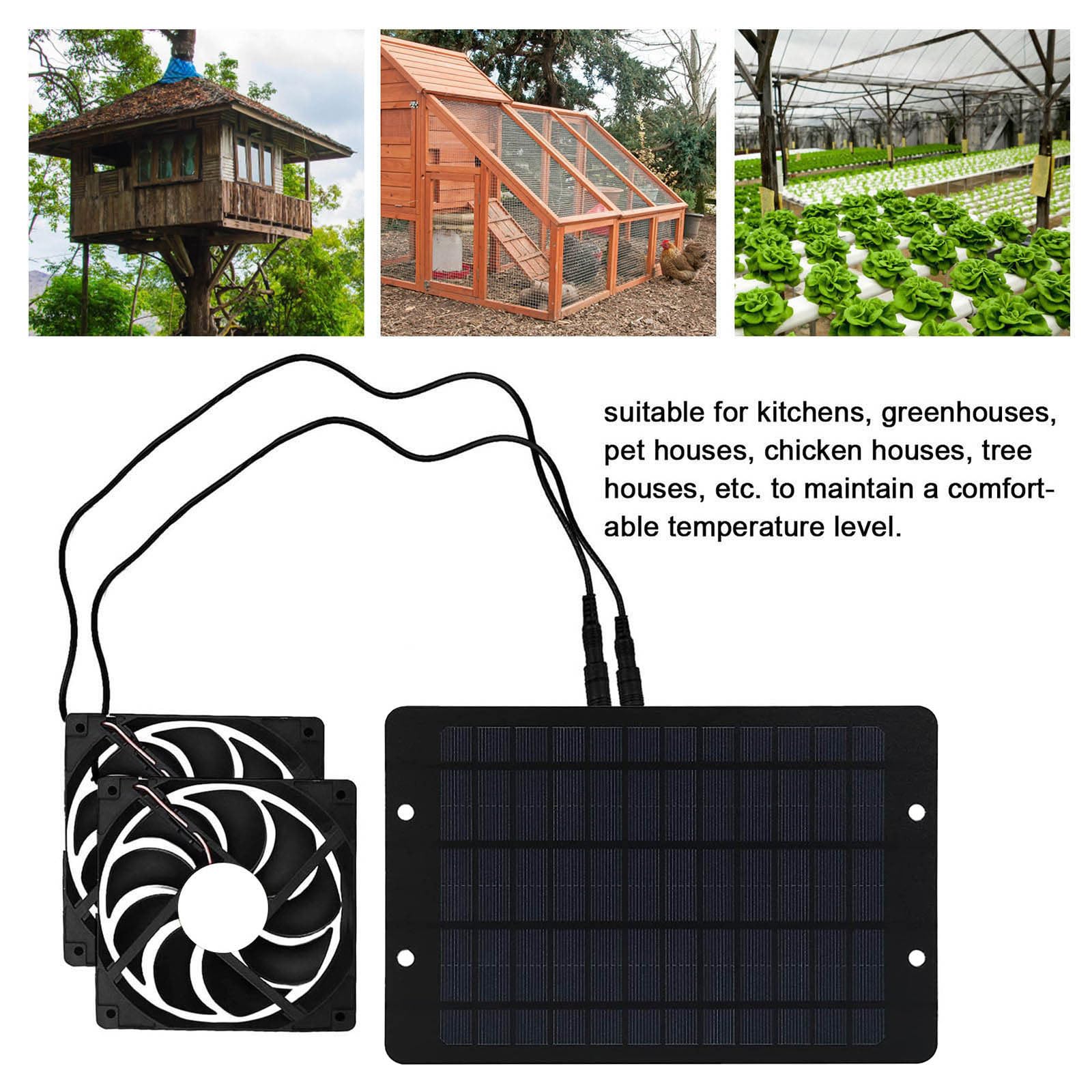 Lerpwige Solar Twin Fan Electric Ventilation Device Portable Solar Electric Ventilator With Double Fan System Energysaving Choice Solar Powered Double Fan