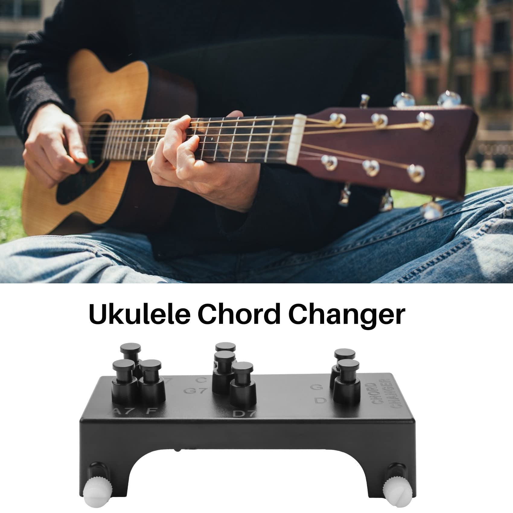 Popidome Ukulele Chord Assisted Tool with 8 Chords Ukelele Chord Assisted Learning Tools Ukulele Guitar Cord Buddy for Beginners