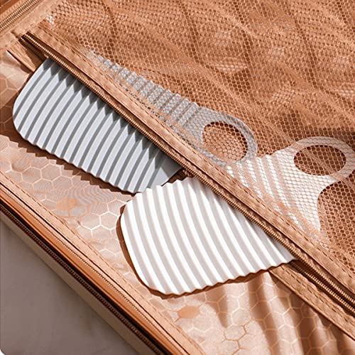 ZYAMY 2pcs Hand-held Mini Washboard, Plastic Washboard, Laundry and Scrubbing Clothes, Suitable for Home Travel, Outdoor, (Gray, White)