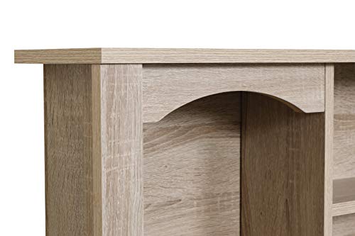OS Home and Office Furniture Model 41109 Twin Sized Bed with Bookcase Headboard and Two Underbed Drawers Platform, Single, Sand