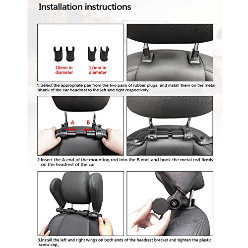 Mokia Car Seat Headrest Pillow,Hard PVC Sleeping Neck Pillow,Auto Adjustable Angle Shockproof Car Sleeping Cushion and Neck Pillow,for Kids Adults