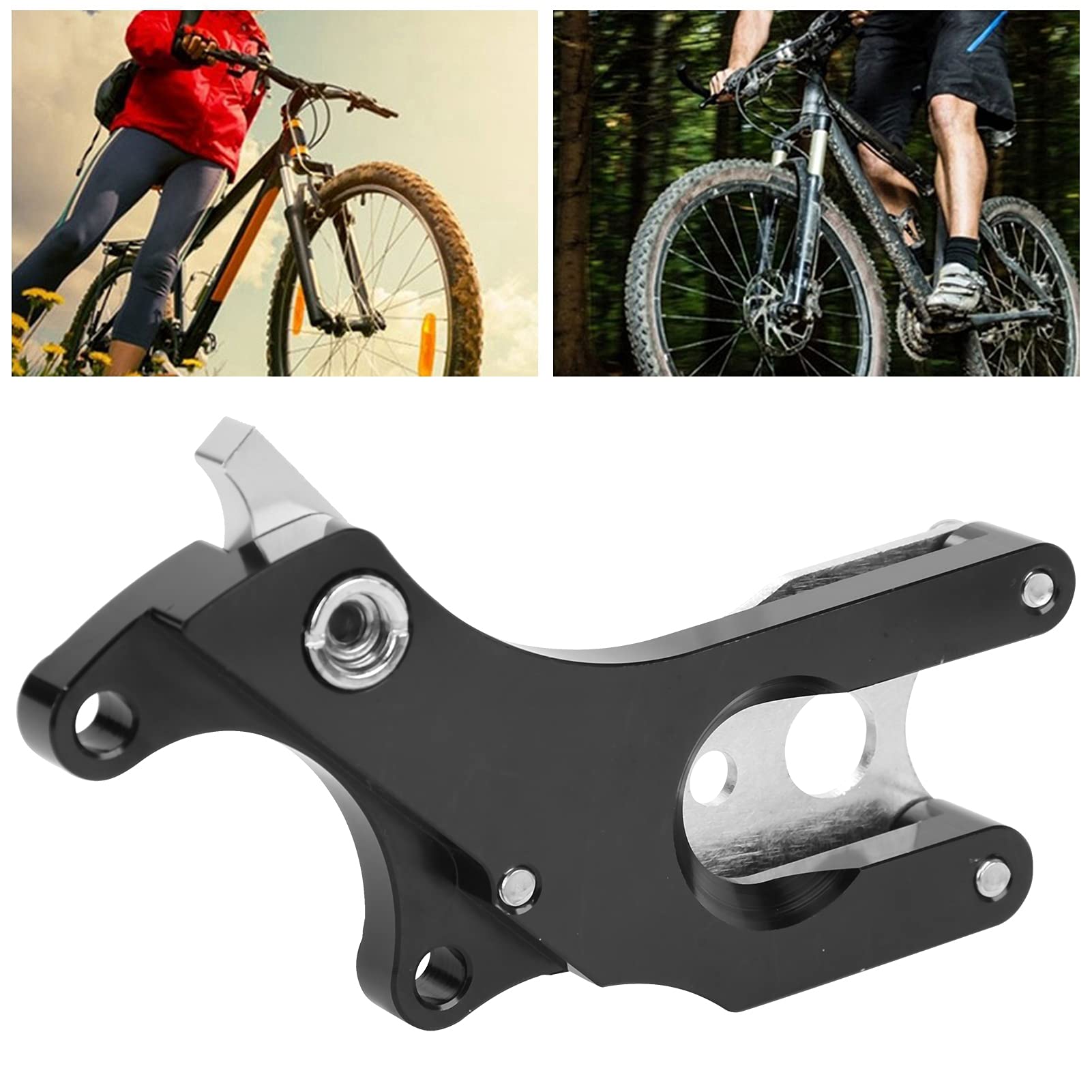 Shanrya Bicycle Disc Brake Adapter, Road Bike Disc Brake Conversion Aluminum Alloy Easy Installation Simple Structure Practical Integrated for Bike Modification