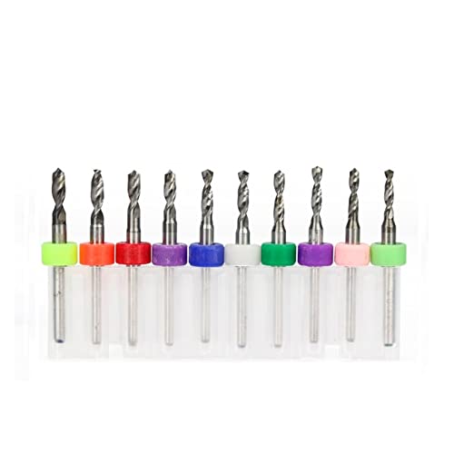 VIEUE Drill Bits PCB Drill Bits 10pcs 2.1-3.0mm 1/8" Shank Tungsten Carbide Gun Drill for PCB Printed Circuit Board Drilling Tools (Color : PCB2.65 10PCS)