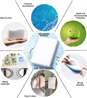 Magic Eraser - 20 Pcs Pack - Multifunctional Cleaning Sponge - Extra Thick Melamine Sponges for House, Kitchen, and Tiles - Easy to Use, Long-Lasting