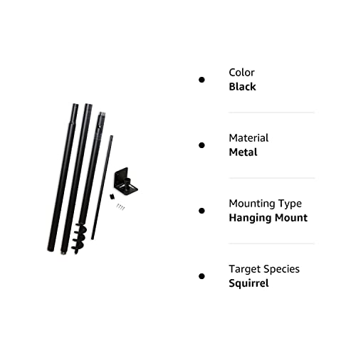 Universal Mounting Pole Kit - Great for Post-Mounted Bird Houses and Bird Feeders, Heavy Duty Pole with Threaded Connections