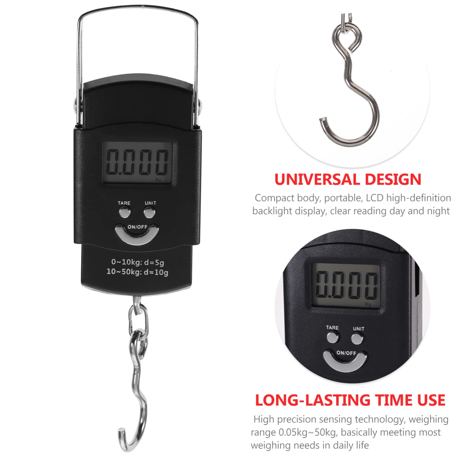 Spring Balance Digital Small Scales Small Weight Scale Hook Scale Home Supplies Home Electronic Scale Kitchen Weight Scale Hanging Scale Fishing Weight Scale Hand Scale Fish Scale
